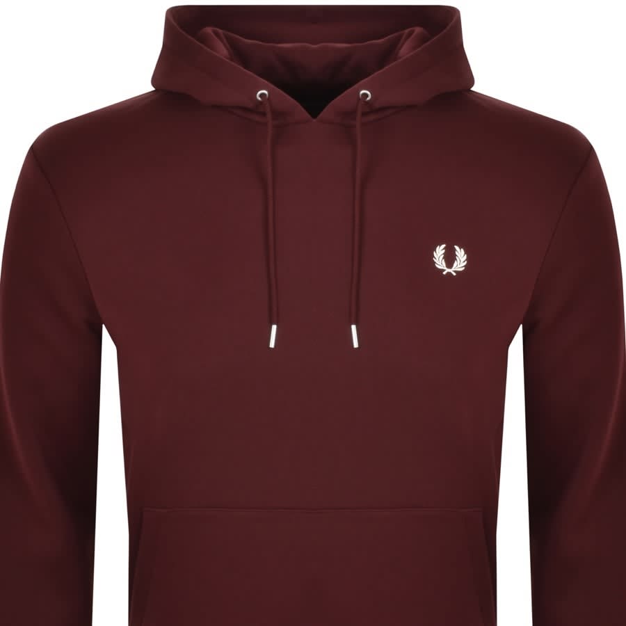 Fred Perry Tipped Logo Hoodie Burgundy | Mainline Menswear