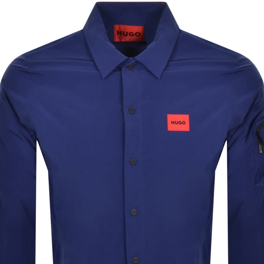 HUGO Elso Overshirt Jacket Blue | Mainline Menswear United States