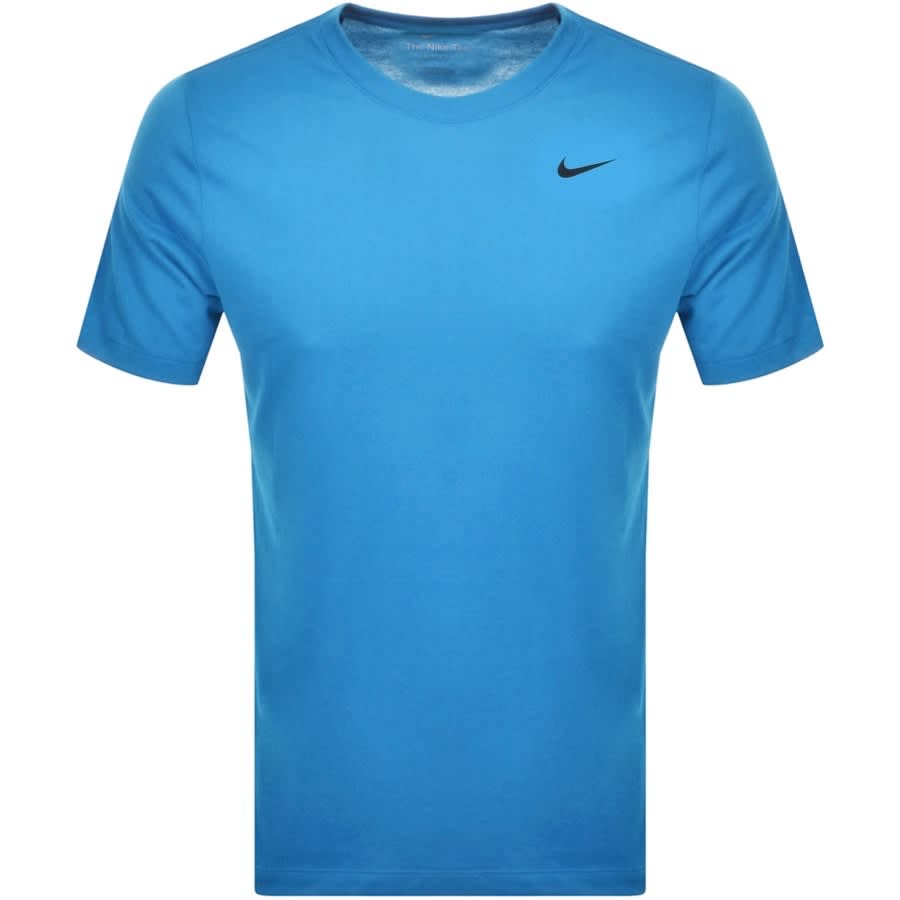 Nike Training Dri Fit Logo T Shirt Blue | Mainline Menswear Canada