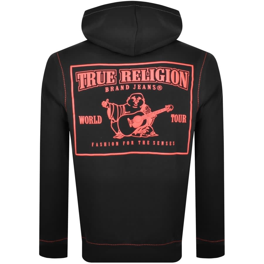 True Religion Big T Full Zip Hoodie Black | Mainline Menswear Ireland