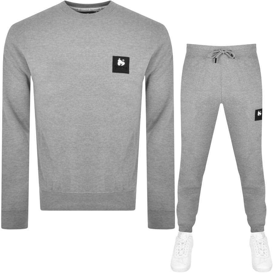 Money Logo Crew Tracksuit Grey | Mainline Menswear United States