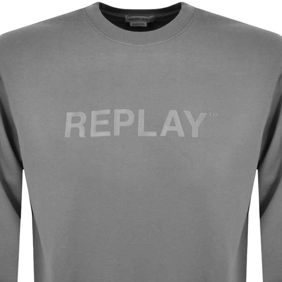 Replay Crew Neck Sweatshirt Grey | Mainline Menswear United States