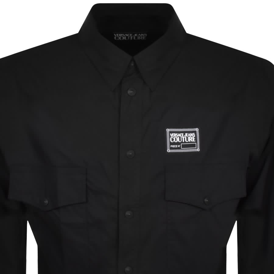 Versace Jeans Couture Basic Popeline Shirt Black | Mainline Menswear