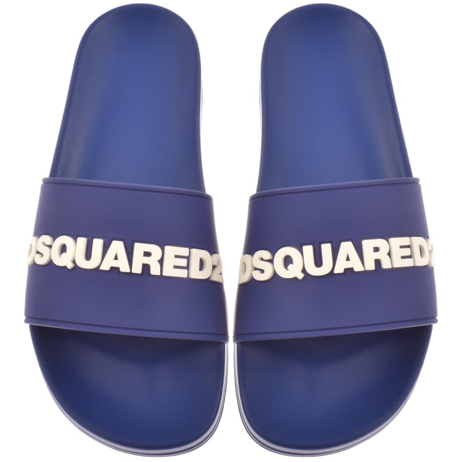 DSQUARED2 Logo Sliders Blue | Mainline Menswear United States