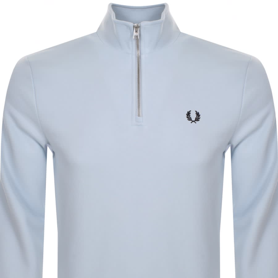 Fred Perry Half Zip Sweatshirt Blue | Mainline Menswear