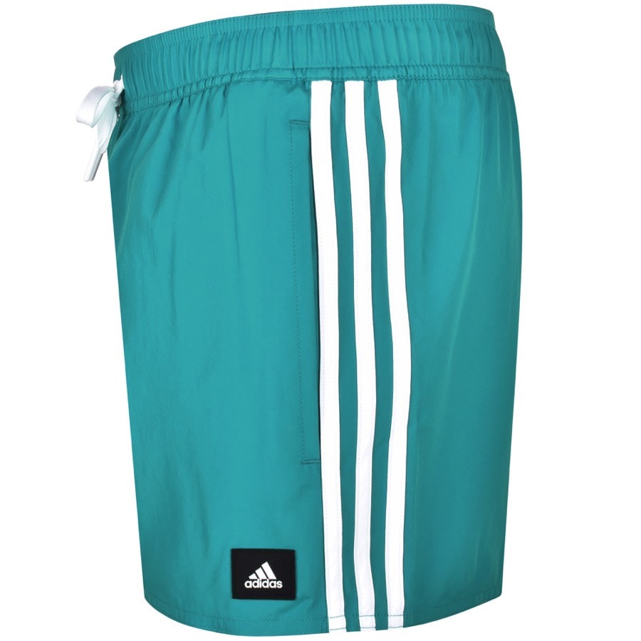 adidas Originals 3 Stripes Swim Shorts Blue | Mainline Menswear