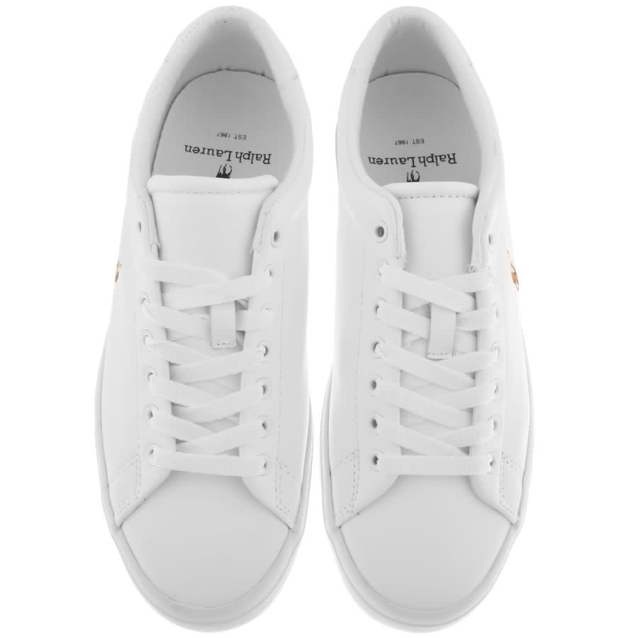 Ralph Lauren Longwood Leather Trainers White | Mainline Menswear United ...