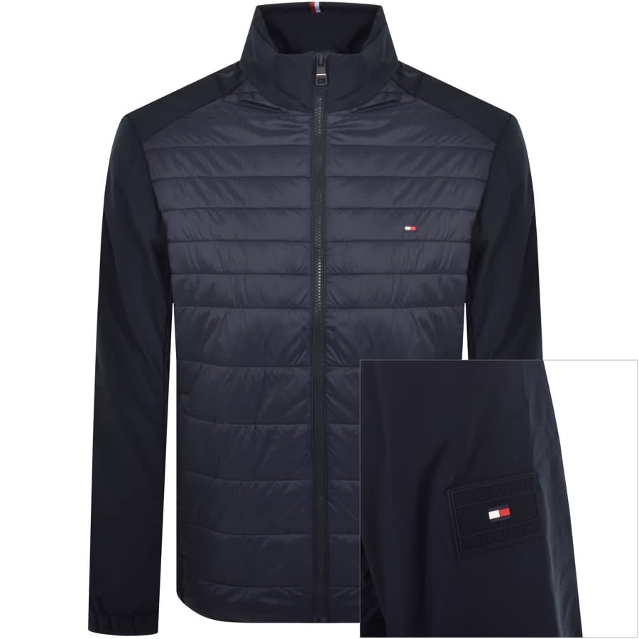 Tommy Hilfiger Mix Media Jacket Navy | Mainline Menswear