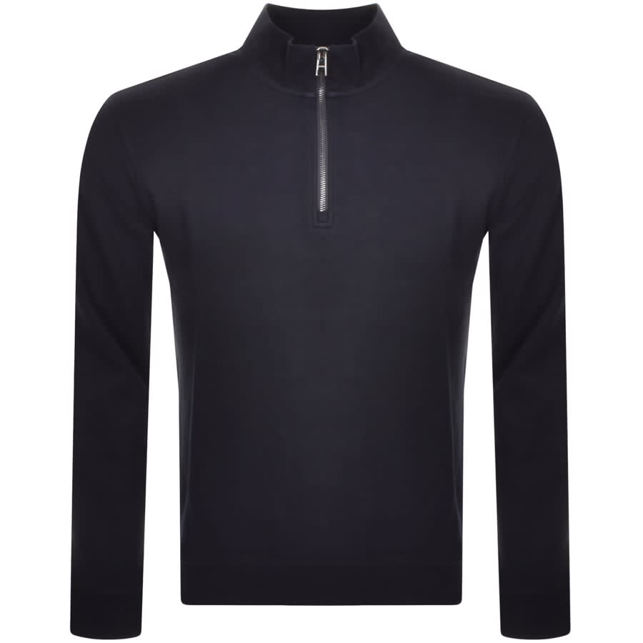 BOSS Half Zip Sidney 74 Sweatshirt Navy | Mainline Menswear