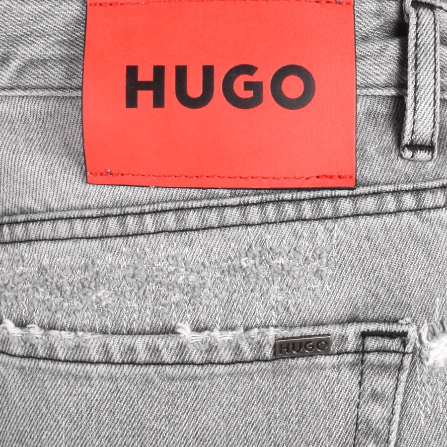 HUGO 634 Tapered Fit Light Wash Jeans Grey | Mainline Menswear United ...