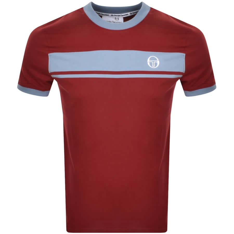 Sergio Tacchini Logo T Shirt Burgundy | Mainline Menswear United States