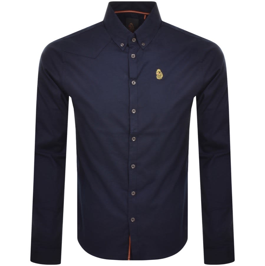 Luke 1977 Long Sleeve Oxford Shirt Navy | Mainline Menswear