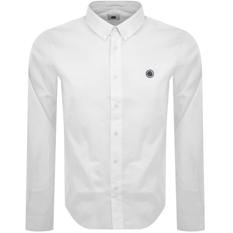 Pretty Green Oxford Long Sleeve Shirt White | Mainline Menswear