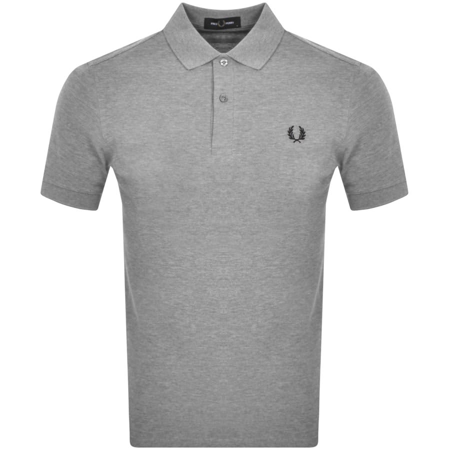 Fred Perry Plain Polo T Shirt Grey | Mainline Menswear United States
