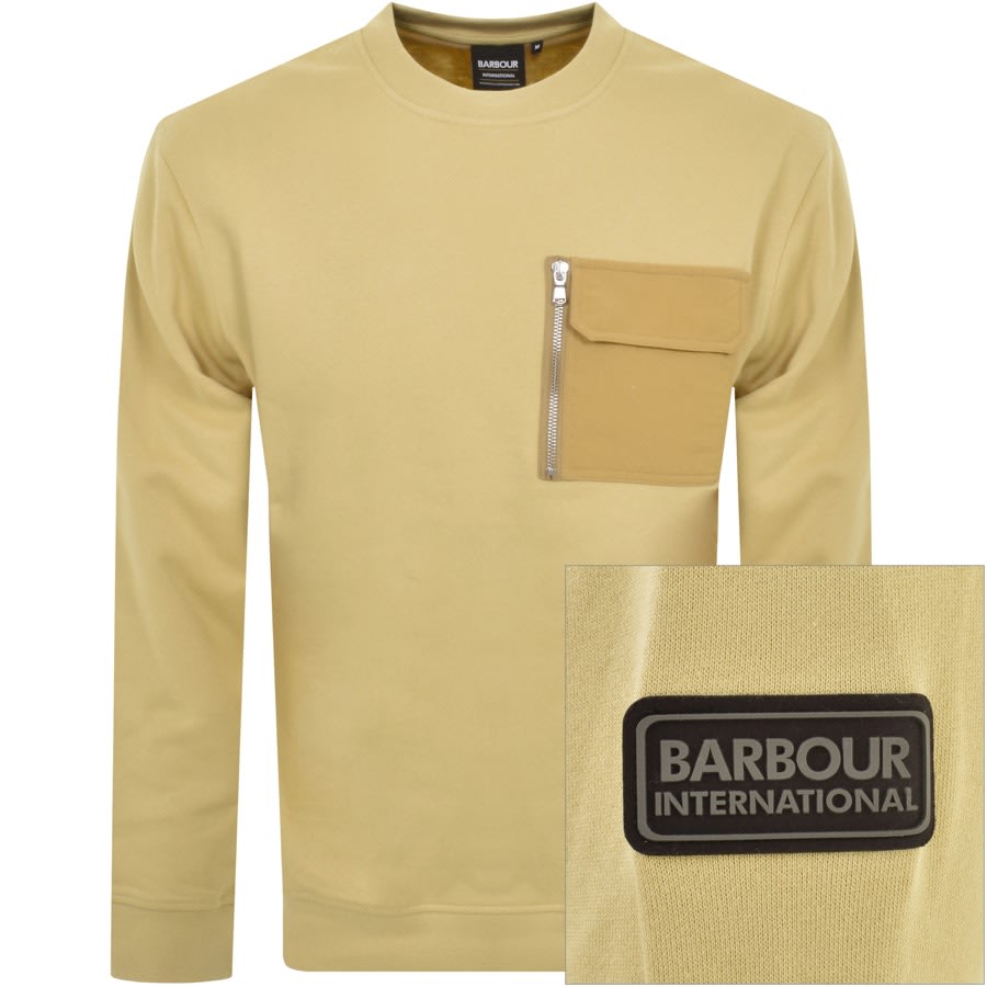 Barbour International Logo Sweatshirt Yellow | Mainline Menswear