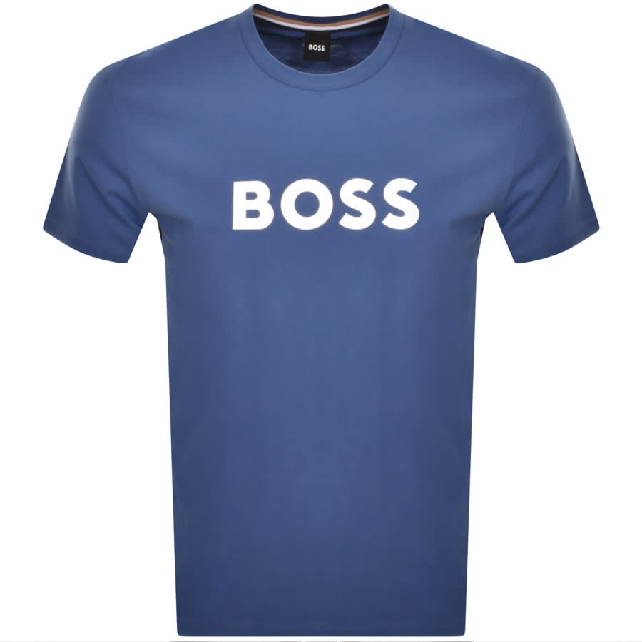BOSS Logo T Shirt Blue | Mainline Menswear United States