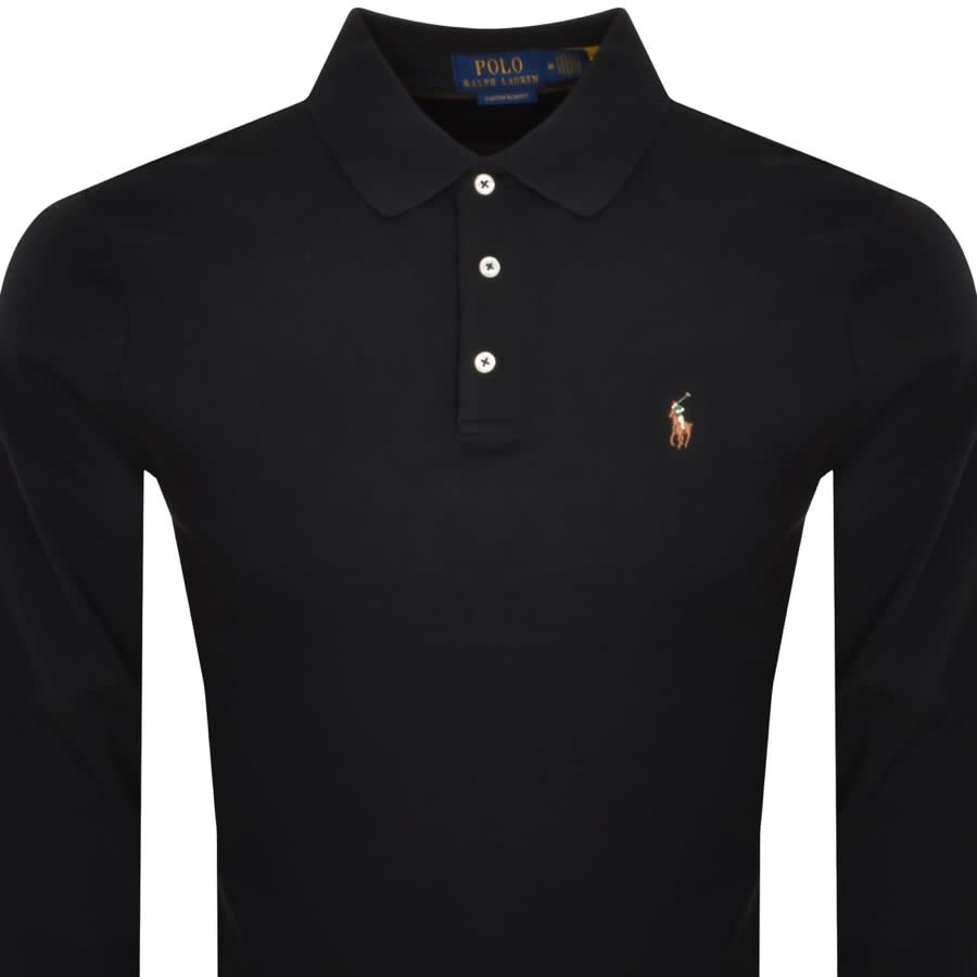 Ralph Lauren Long Sleeved Polo T Shirt Black Mainline Menswear
