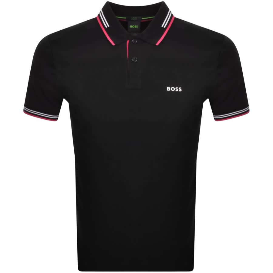 BOSS Paul Polo T Shirt Black | Mainline Menswear