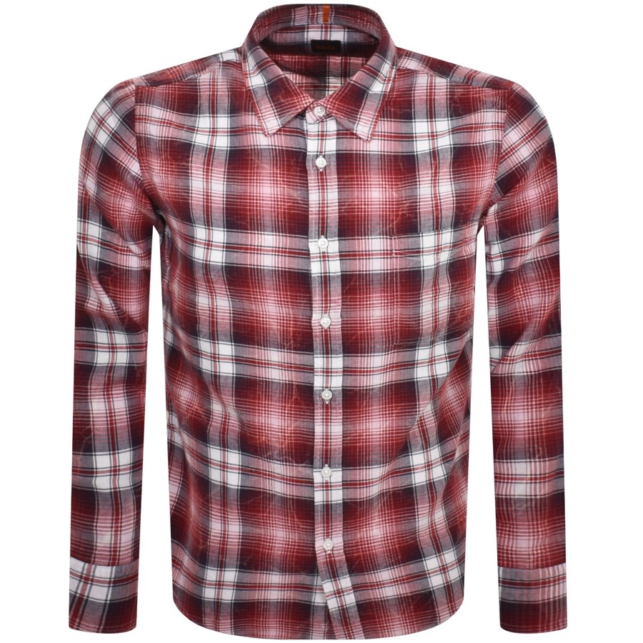 BOSS Relegant 6 Long Sleeved Shirt Red | Mainline Menswear United States