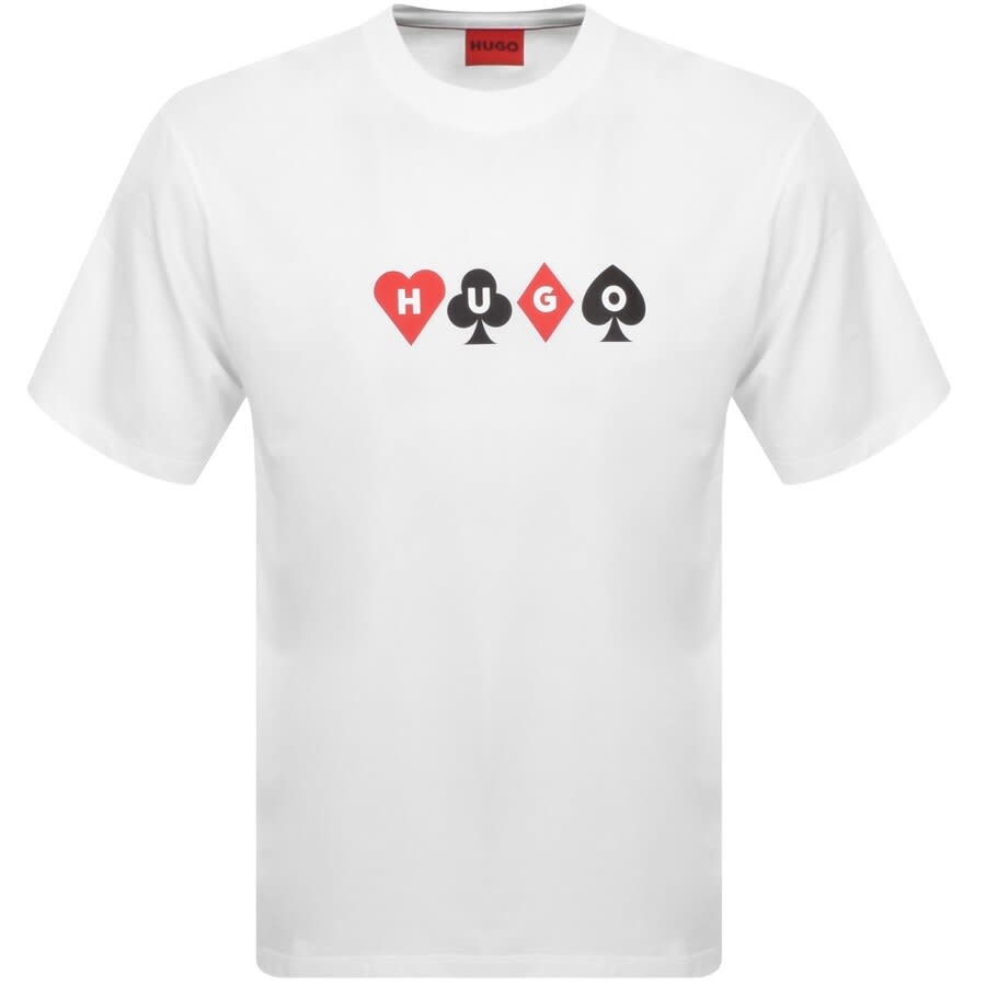 HUGO Doober Crew Neck T Shirt White | Mainline Menswear