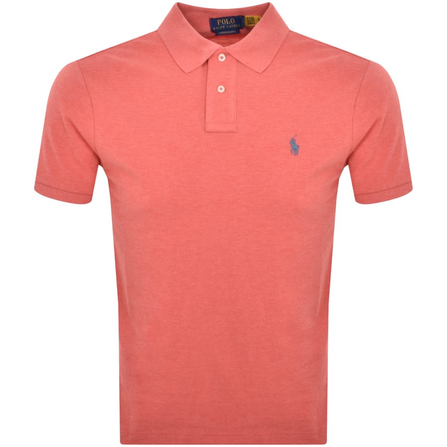 Ralph Lauren Custom Slim Polo T Shirt Red | Mainline Menswear