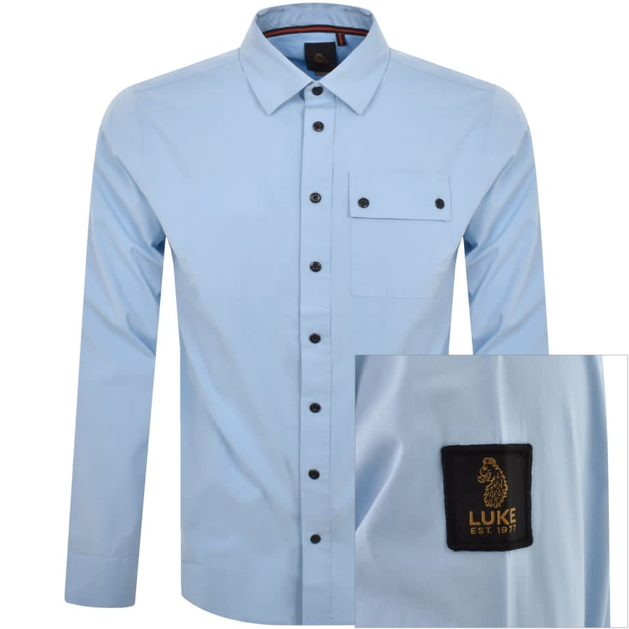 Luke 1977 Long Sleeve Nectans Shirt Blue | Mainline Menswear