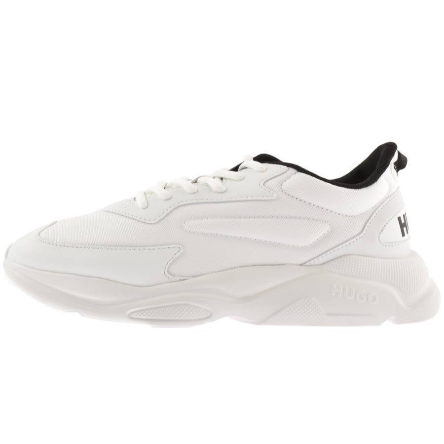 HUGO Leon Runner Trainers Natural White | Mainline Menswear United States