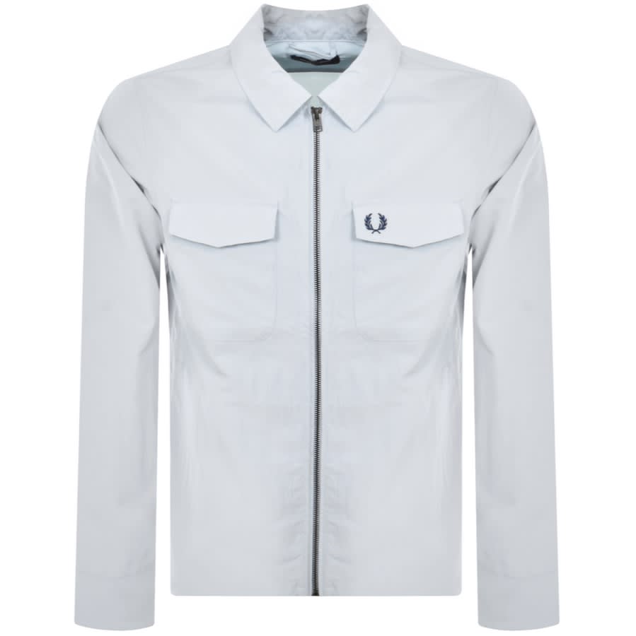 Fred Perry Zip Overshirt Blue | Mainline Menswear Ireland
