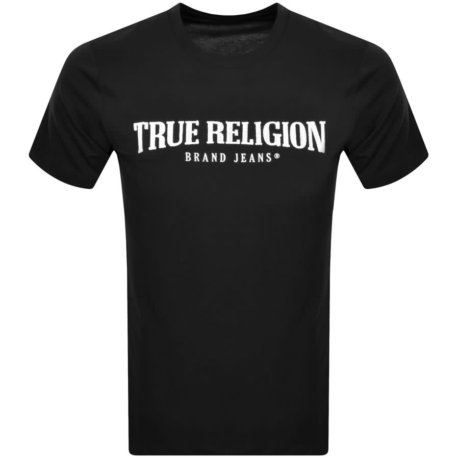 True Religion Logo T Shirt Black | Mainline Menswear United States