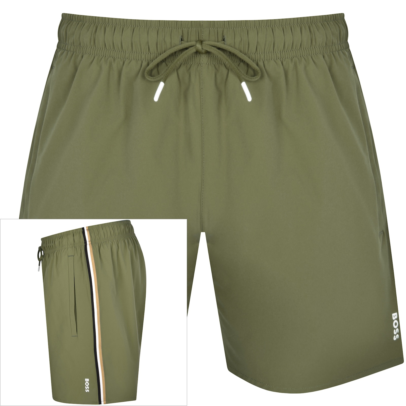 BOSS Iconic Swim Shorts Khaki | Mainline Menswear United States