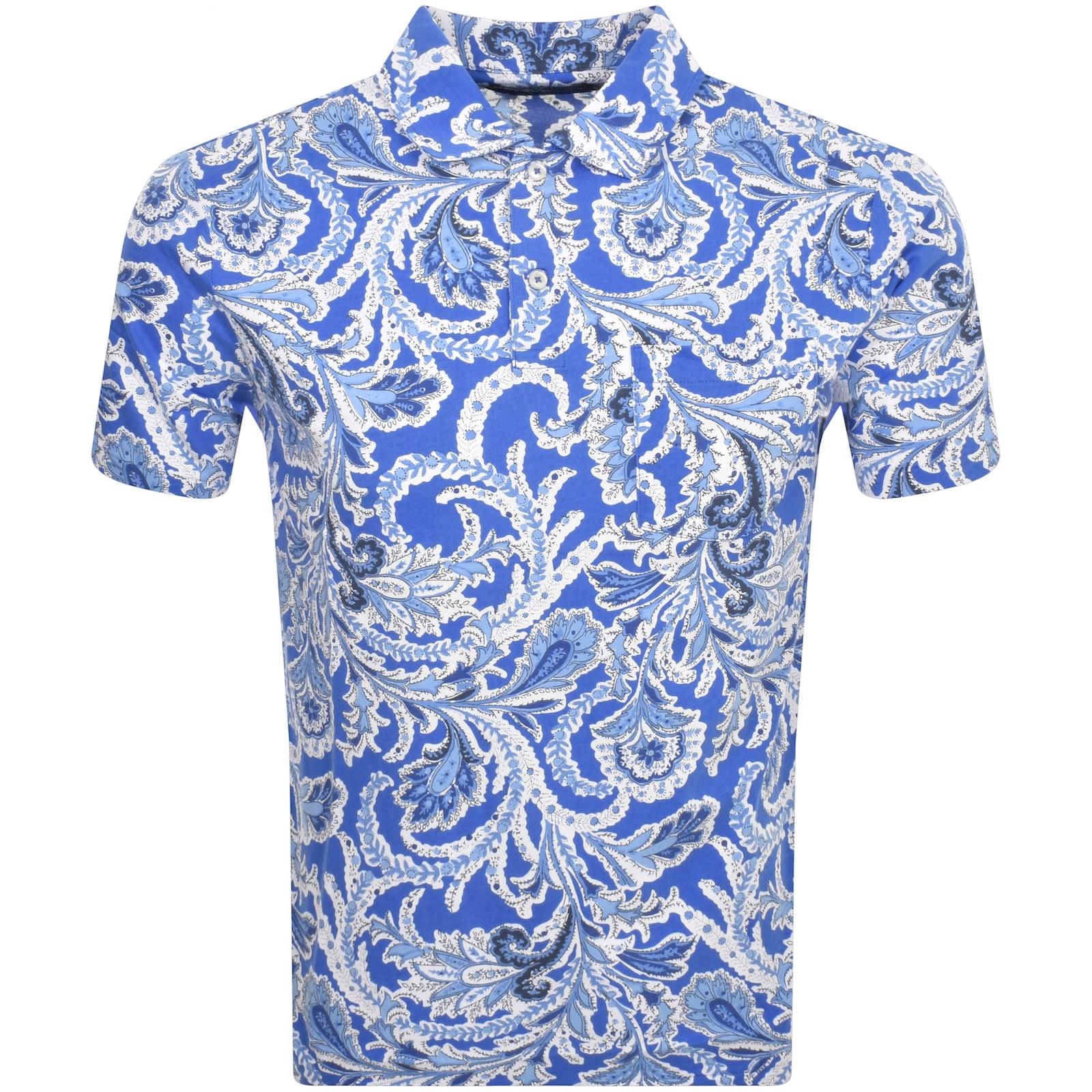 Ralph Lauren Patterned Polo T Shirt Blue | Mainline Menswear United States