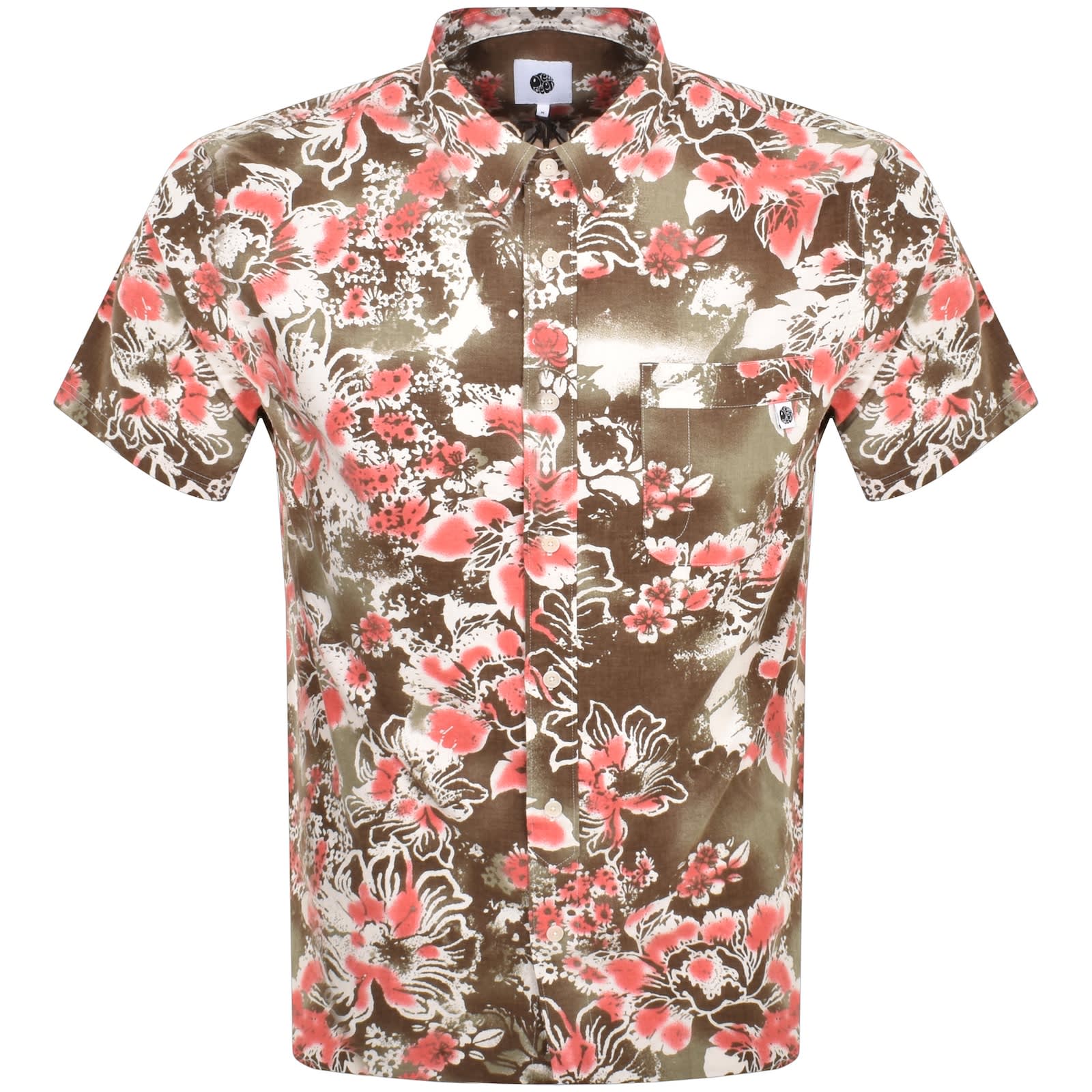 Pretty Green Short Sleeve Randall Shirt Green | Mainline Menswear