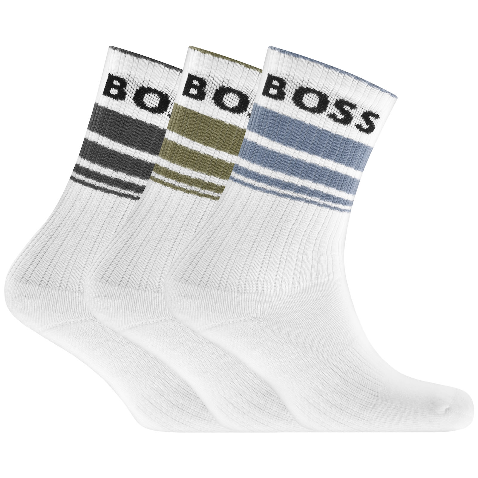 BOSS 3 Pack Logo Socks White | Mainline Menswear United States