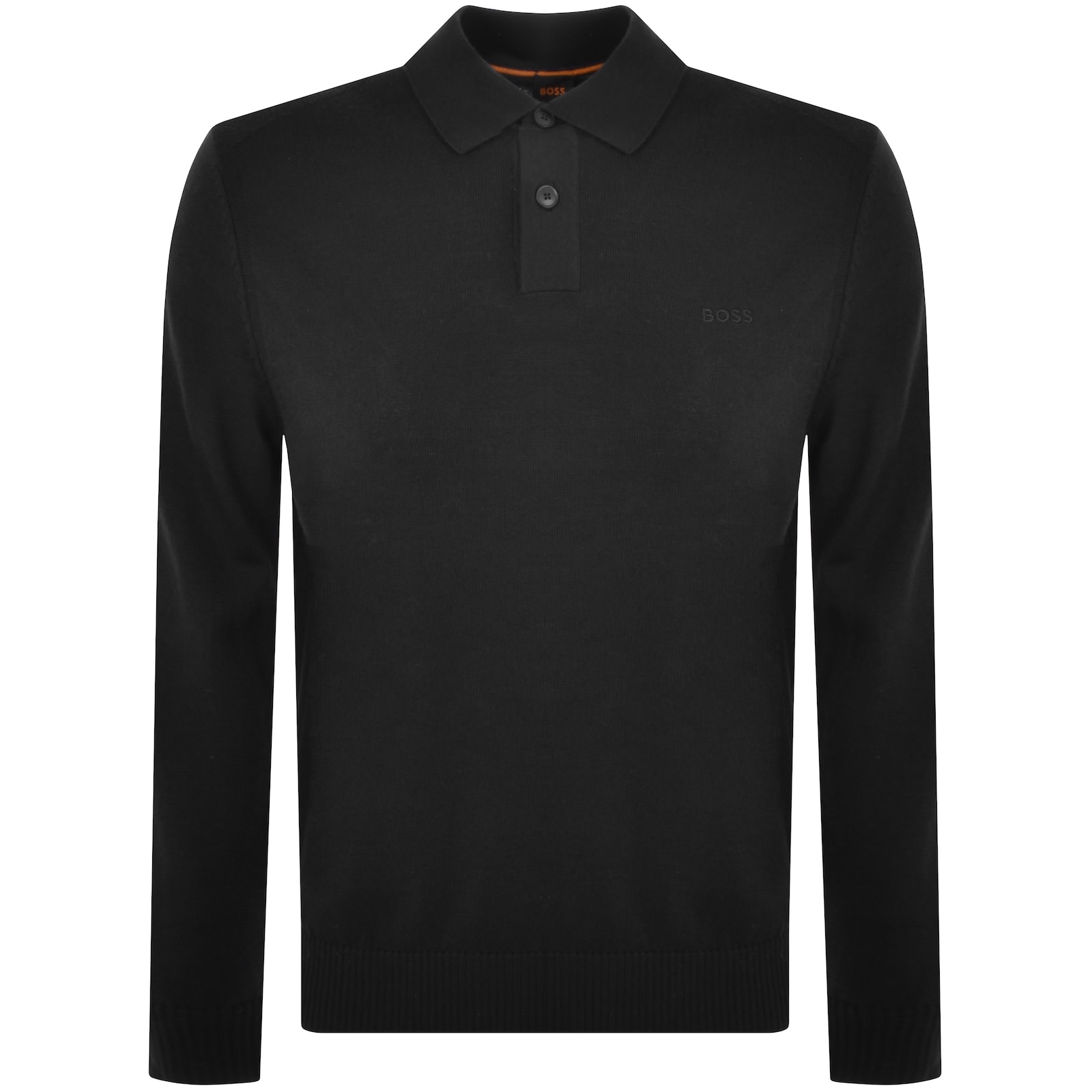 BOSS Avac Knit Polo Jumper Black | Mainline Menswear