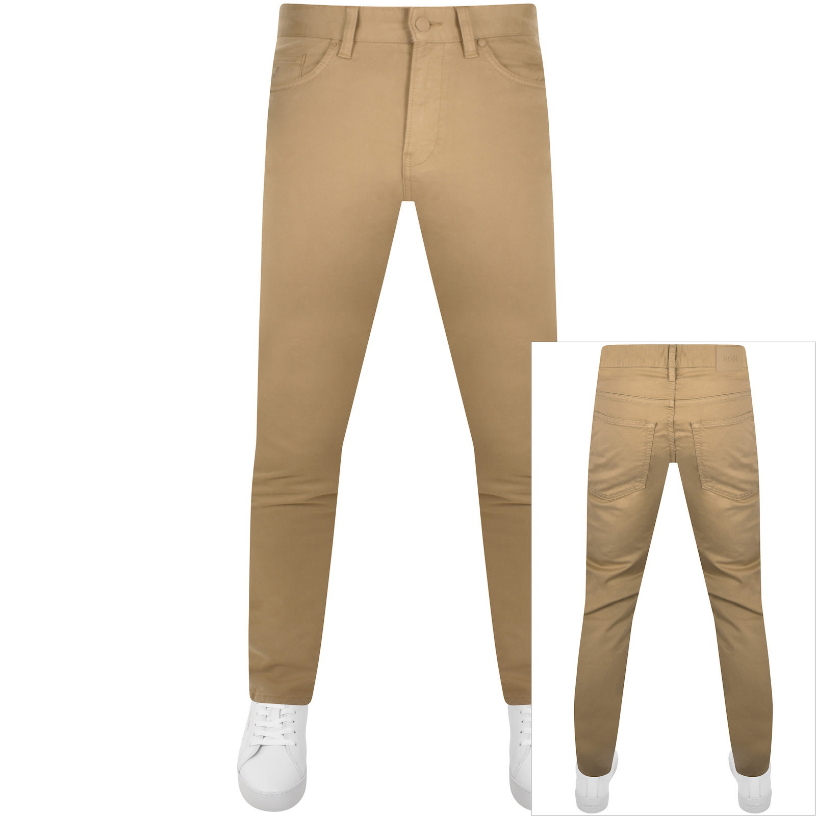 BOSS H Delaware Slim Fit Jeans Beige | Mainline Menswear