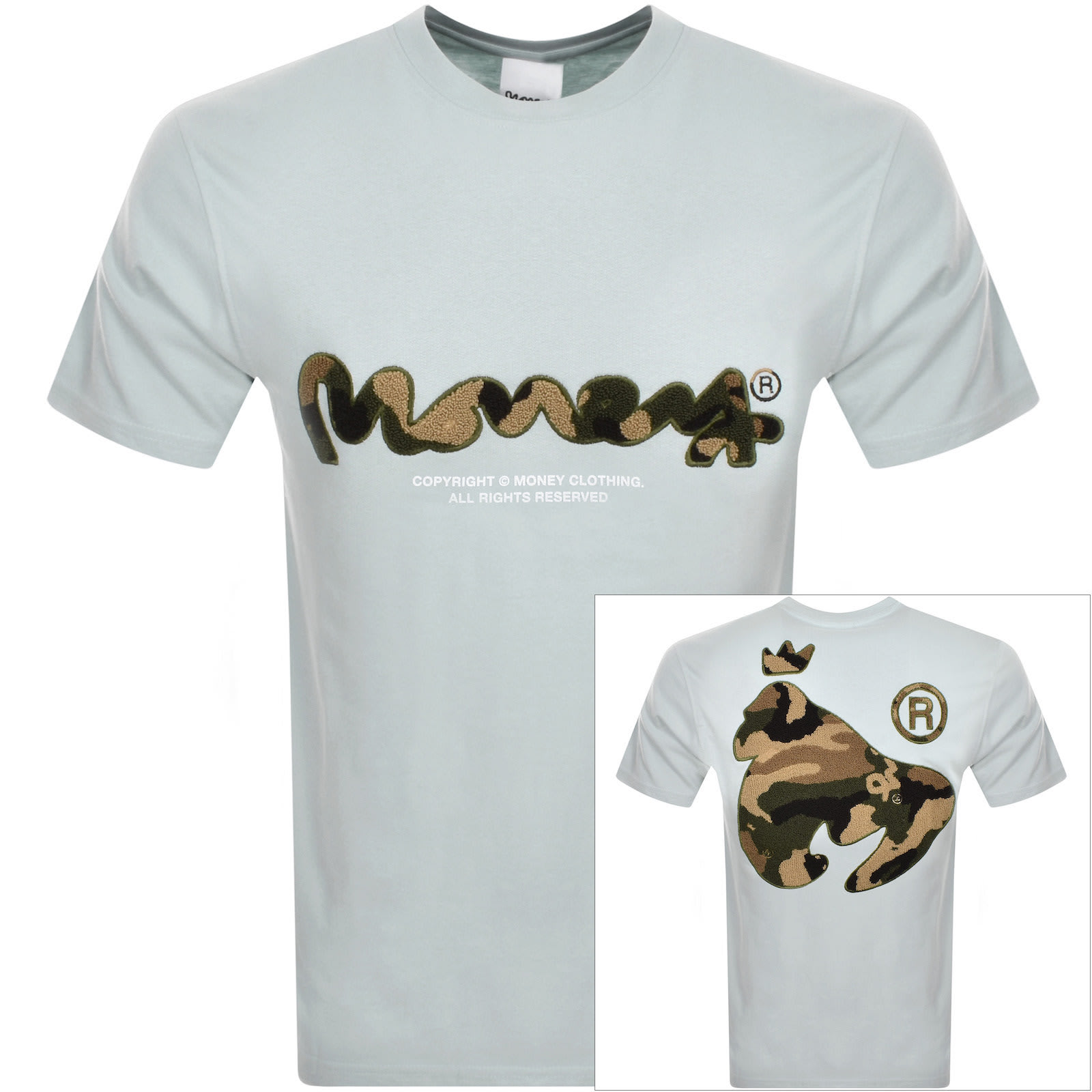 Money Logo T Shirt Blue | Mainline Menswear Australia