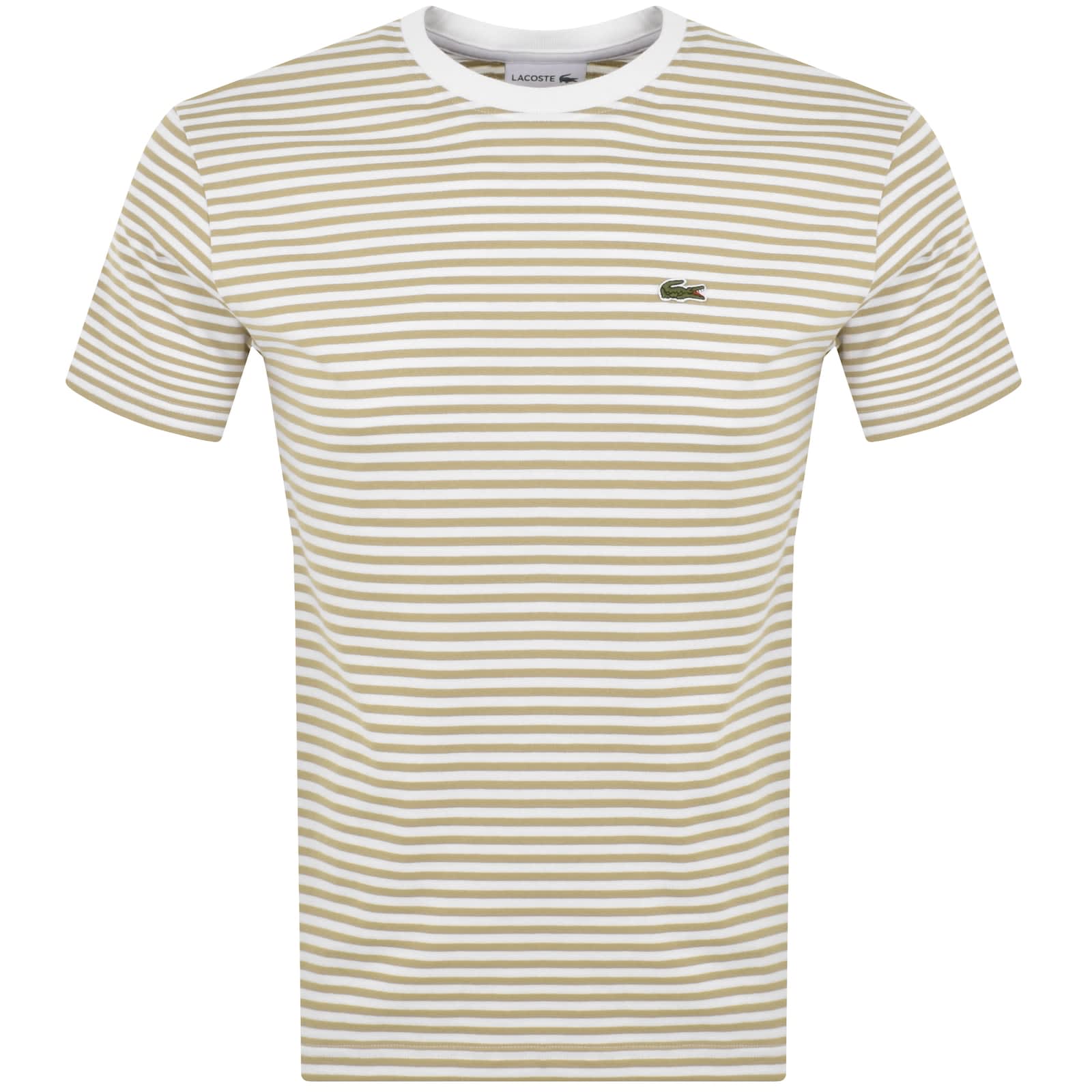 Lacoste Stripe T Shirt White | Mainline Menswear