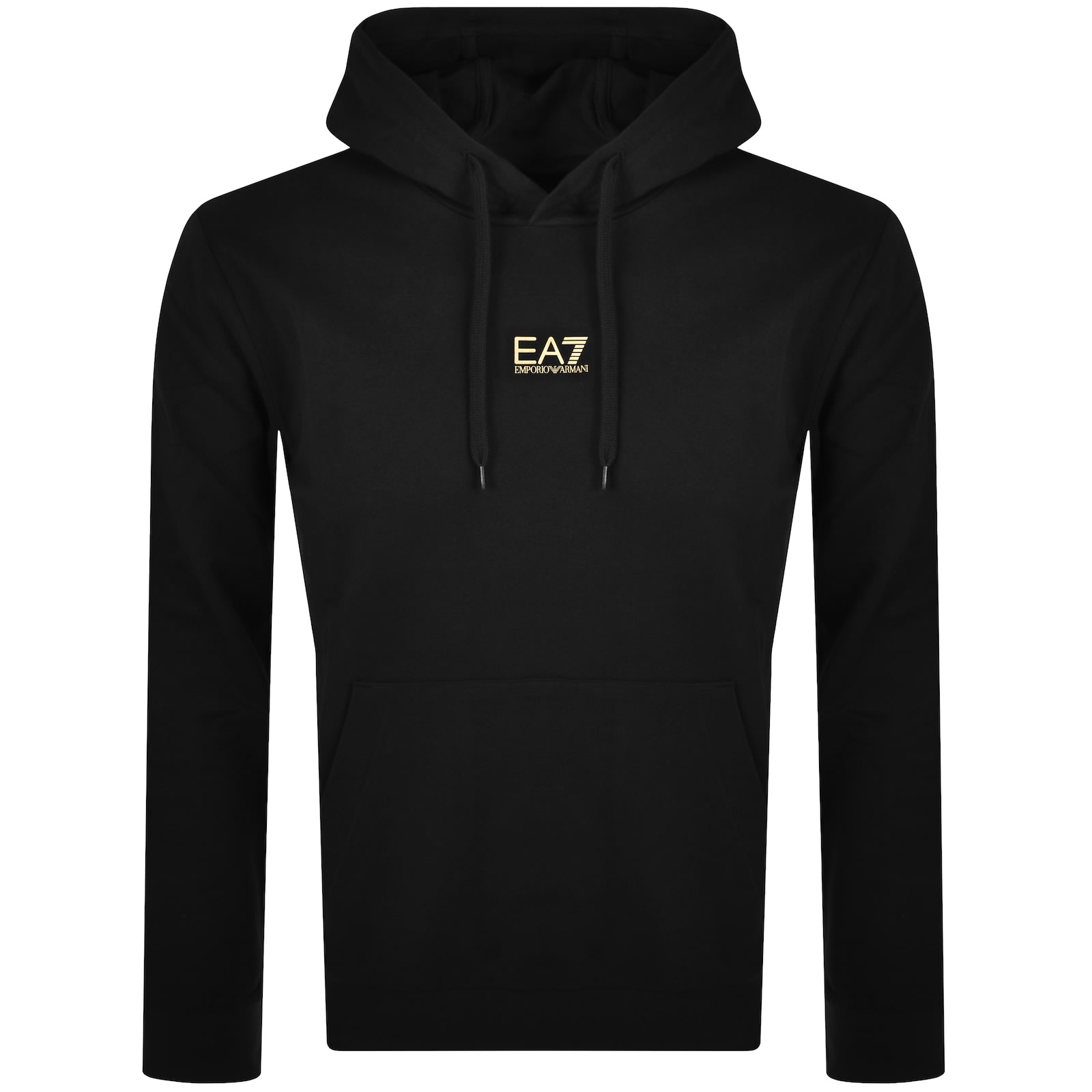 EA7 Emporio Armani Logo Hoodie Black | Mainline Menswear