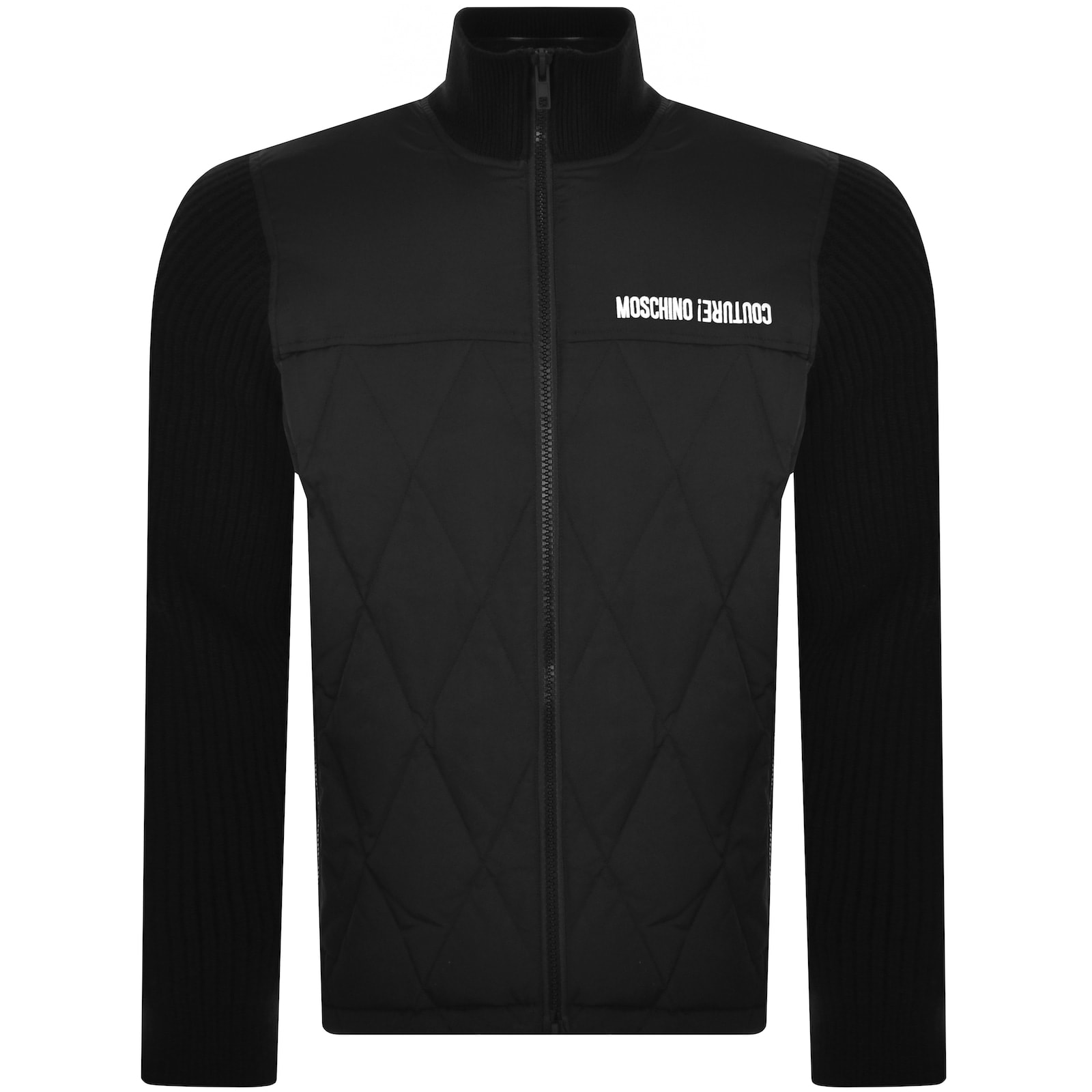 Moschino Knit Sleeve Jacket Black | Mainline Menswear