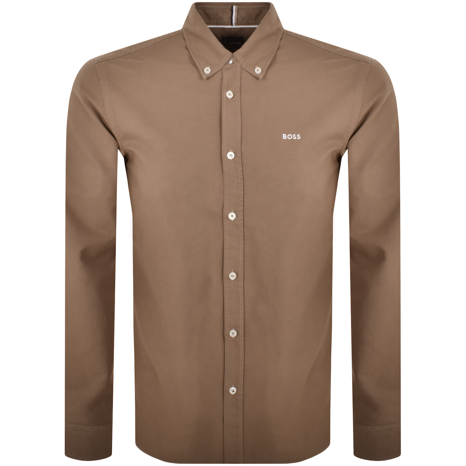 BOSS H Roan Long Sleeve Shirt Brown | Mainline Menswear