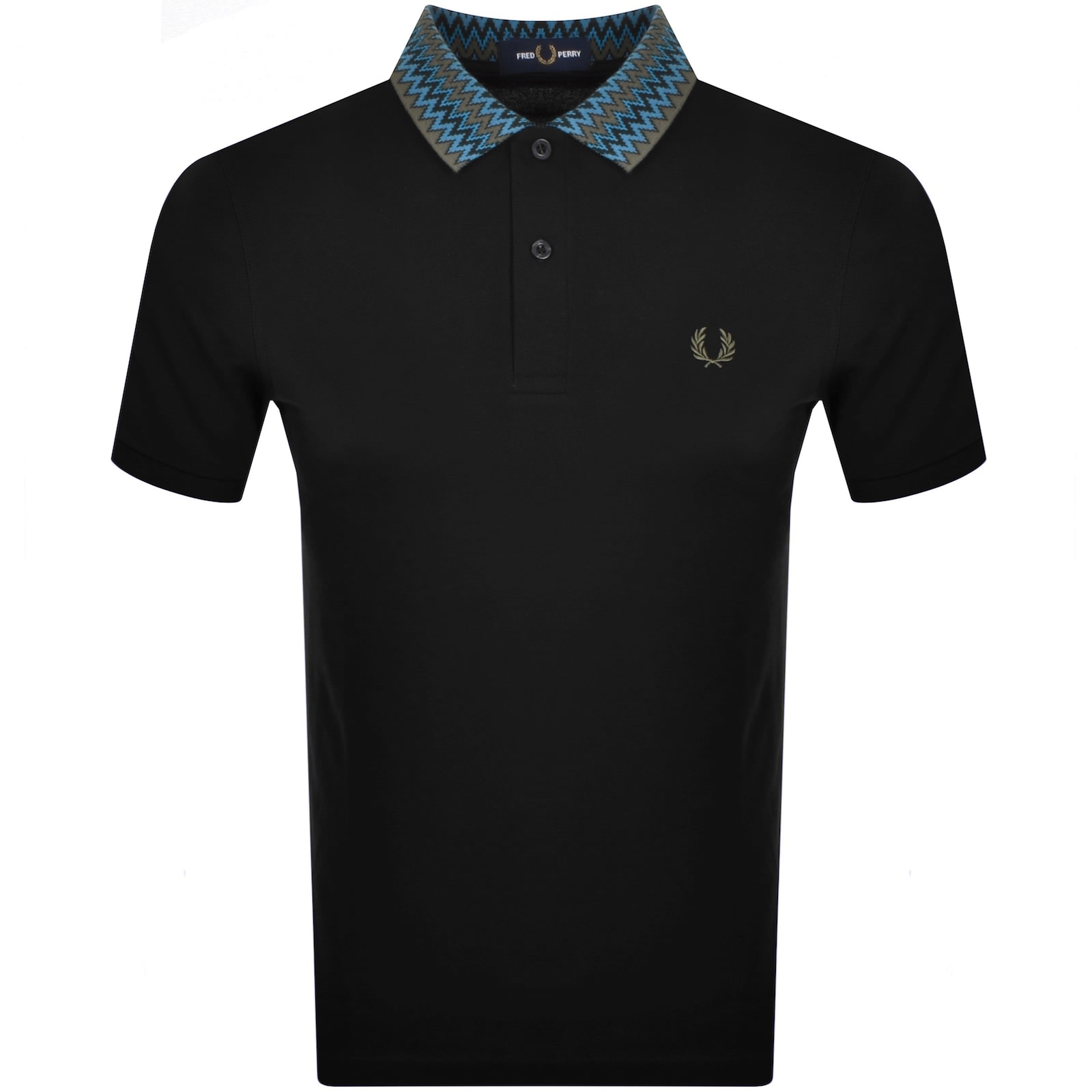 Fred Perry Plain Polo T Shirt Black | Mainline Menswear