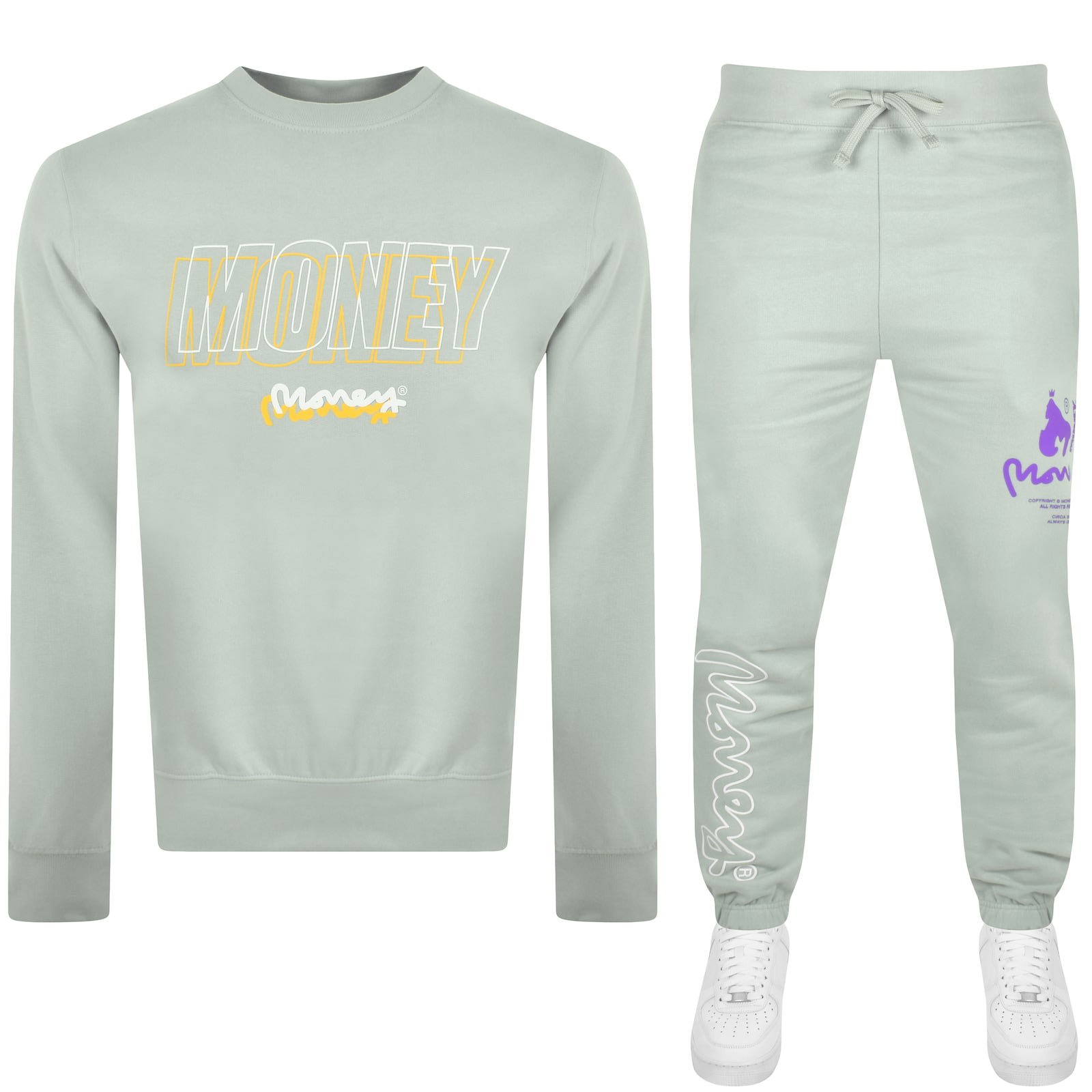 Money Compound Crew Tracksuit Blue | Mainline Menswear United States