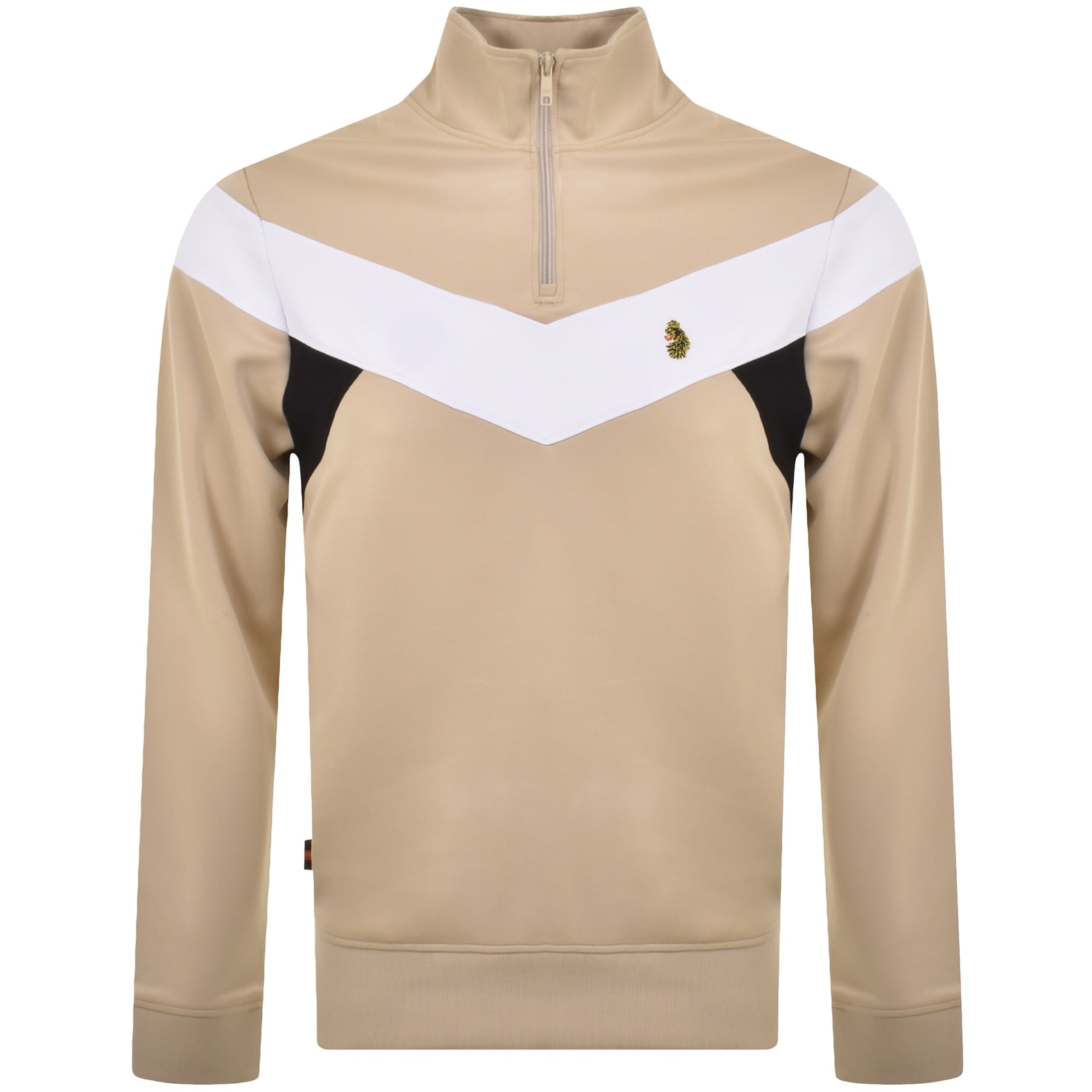 Luke 1977 Quarter Zip Kratos Sweatshirt Beige | Mainline Menswear