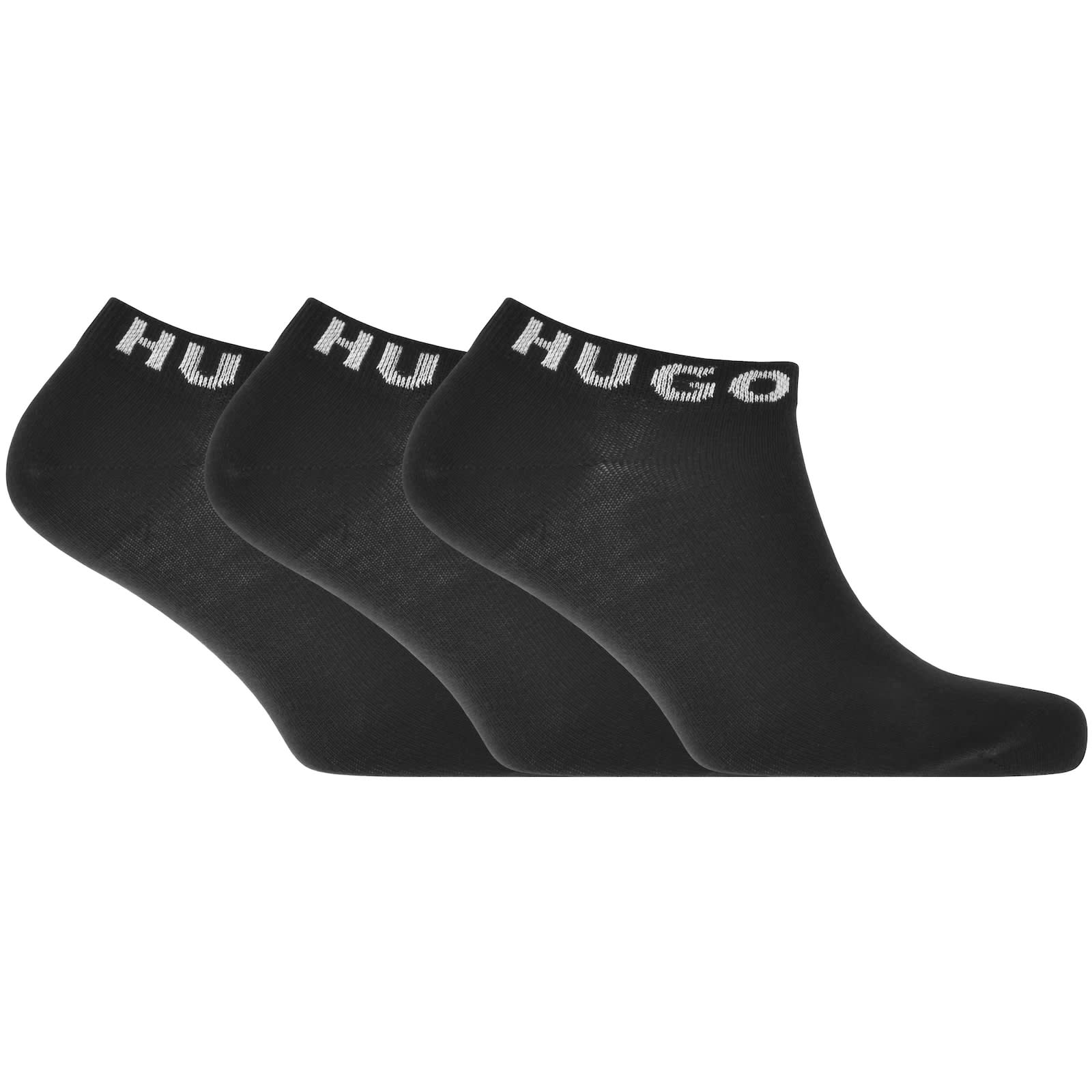 HUGO 3 Pack Trainer Socks Black | Mainline Menswear