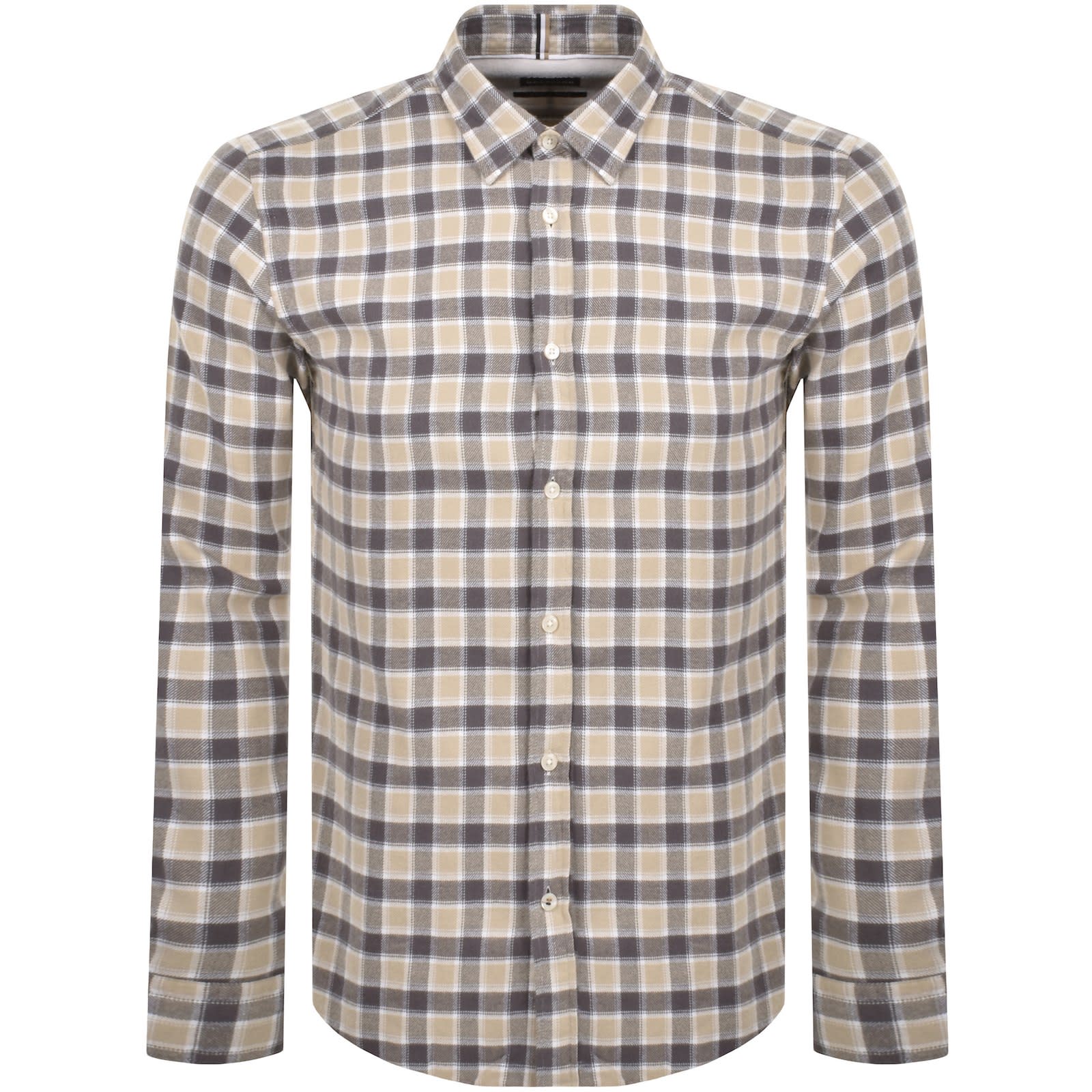 BOSS C Roan Kent Long Sleeved Shirt Beige | Mainline Menswear