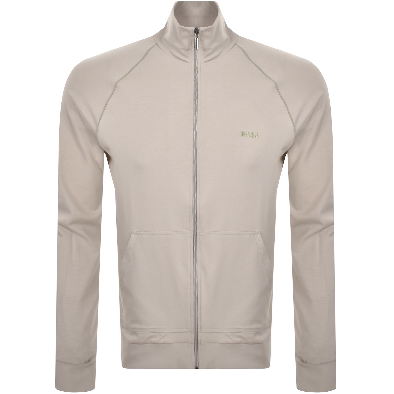 BOSS Full Zip Sweatshirt Jacket Beige | Mainline Menswear United States
