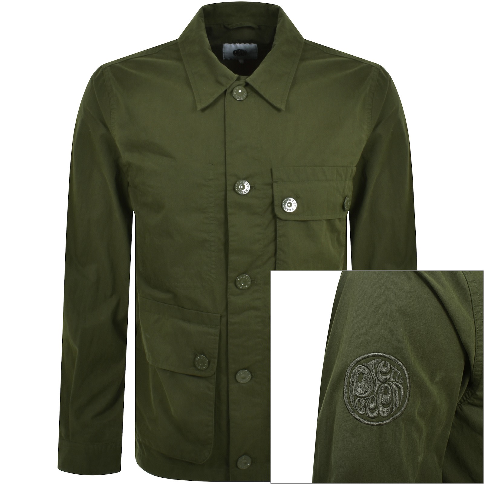 Pretty Green Heathen Overshirt Khaki | Mainline Menswear