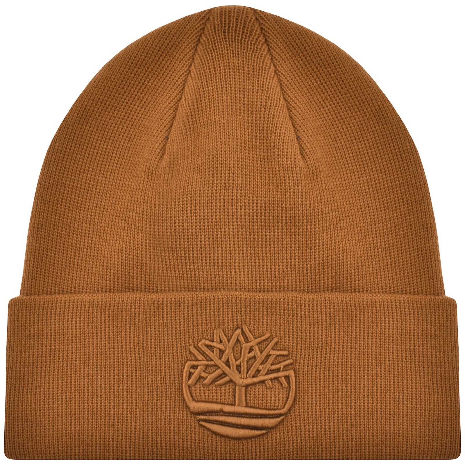 Timberland Tonal Embroidery Beanie Brown | Mainline Menswear