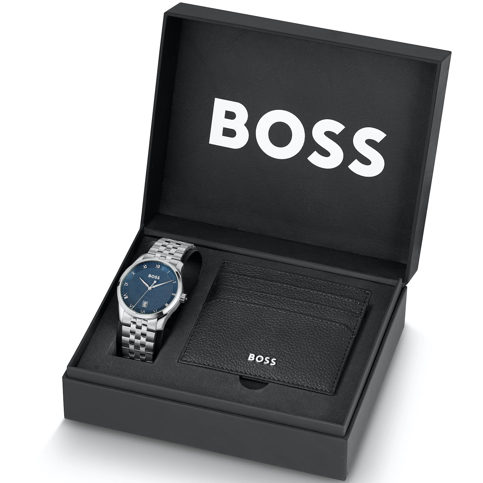 BOSS Master Watch And Card Holder Gift Set | Mainline Menswear United ...