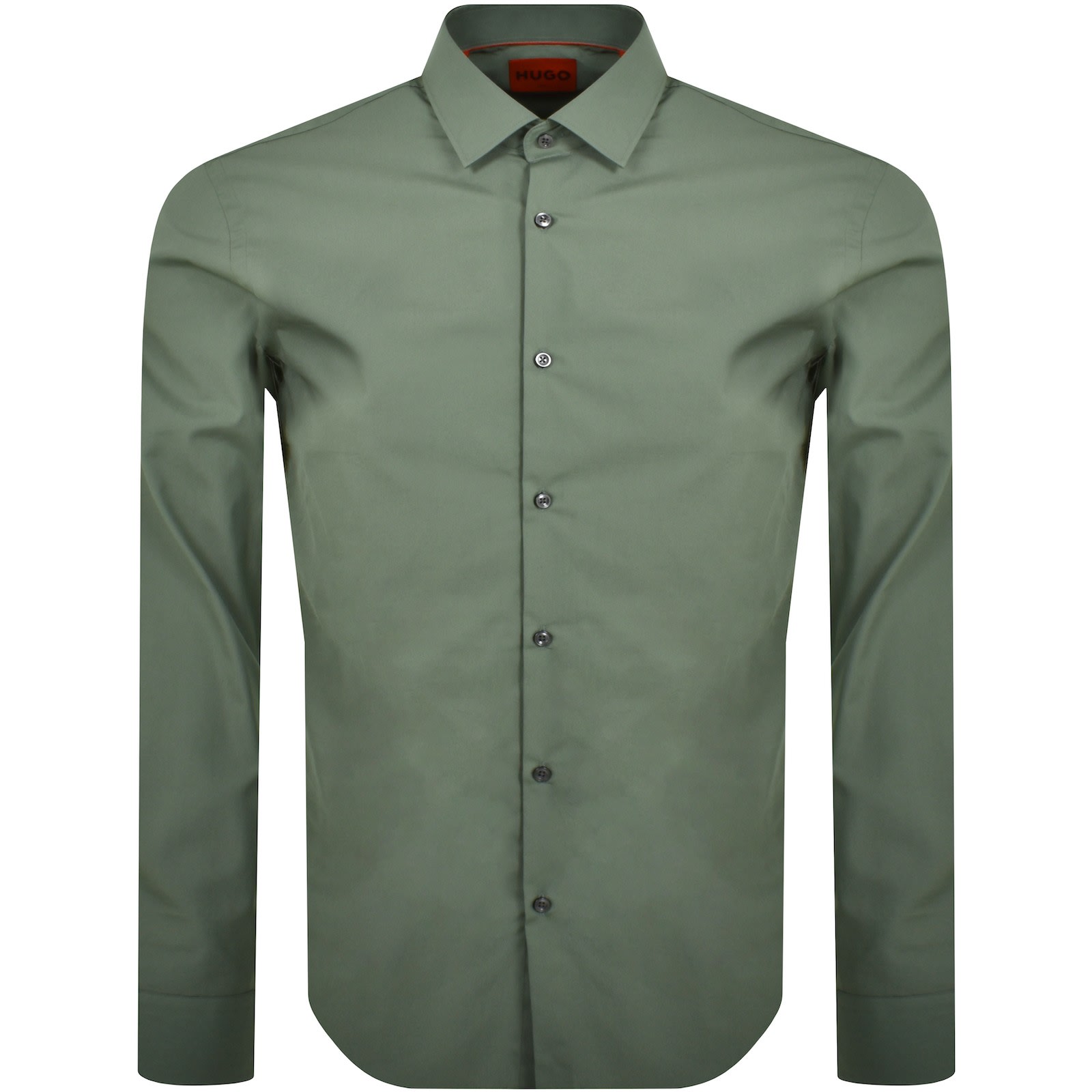 HUGO Slim Fit Jenno Shirt Green | Mainline Menswear United States